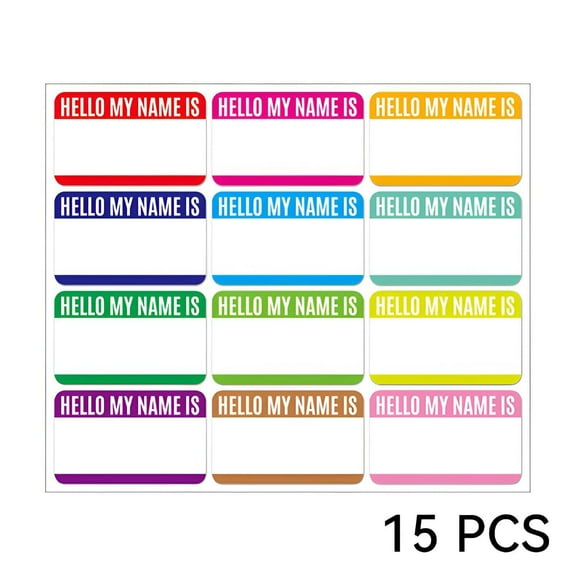 Voiceine 10 Sheets of Name Tag Stickers Writable Name Tags Adhesive ...