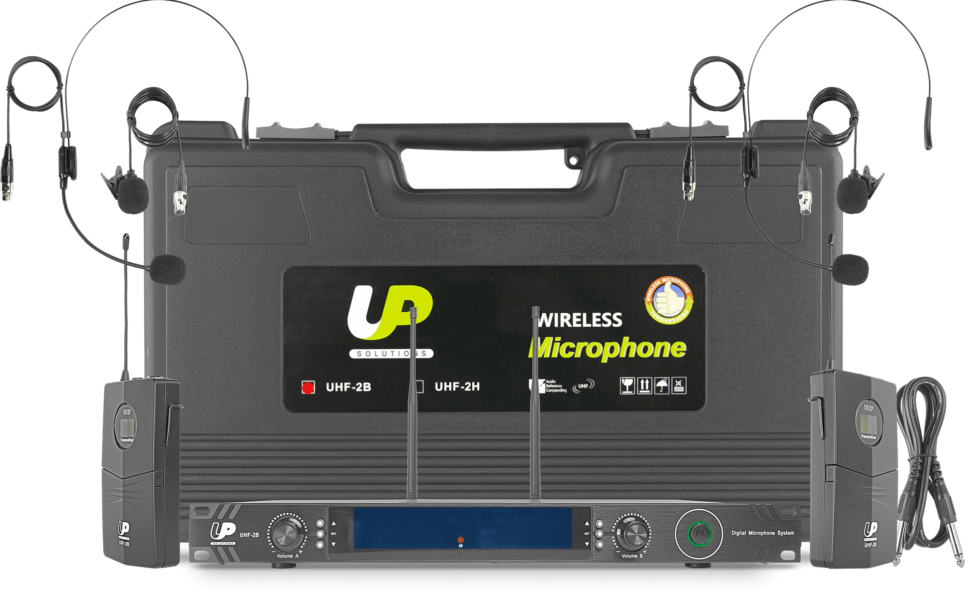 Micrófono inalambrico diadema y solapa UHF-2B UP SOLUTIONS | Walmart en línea