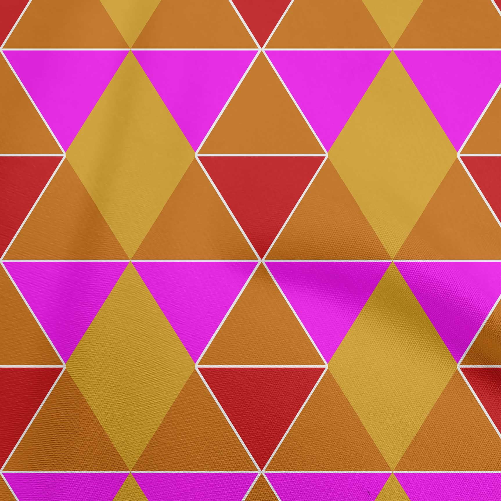 oneOone Velvet Rust Brown Fabric Geometric Fabric For Sewing Printed ...