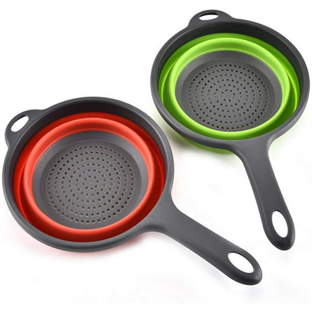 2 pieces of collapsible silicone filter baskets With handle ...