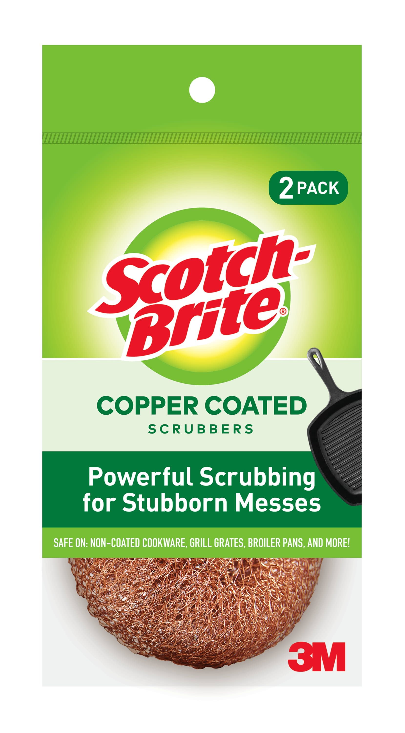 Scotch-Brite Copper Coated Scrubbers, 2 Scrubbers - Walmart.com