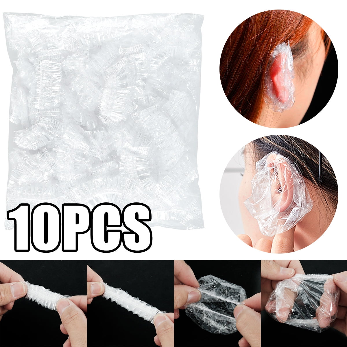 Littleduckling 100pcs Single Use Ear Caps Transparent Ear Protectors ...