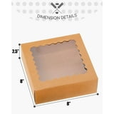25-Pack Brown Bakery Boxes with Windows: Ideal for Weddings, Birthdays ...