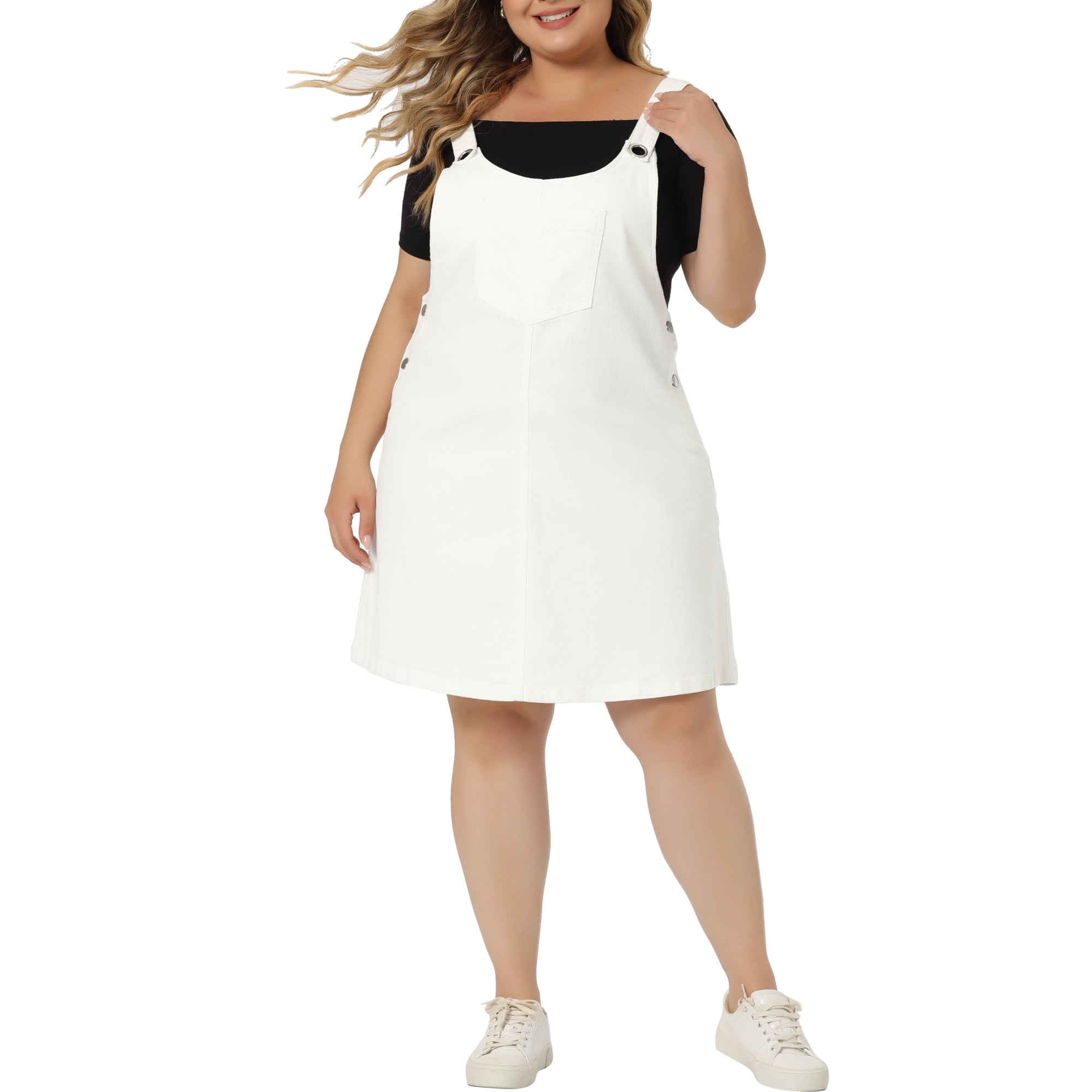 Click here for Grace & Grandeur Womens Plus Size Sleeveless Overa... prices