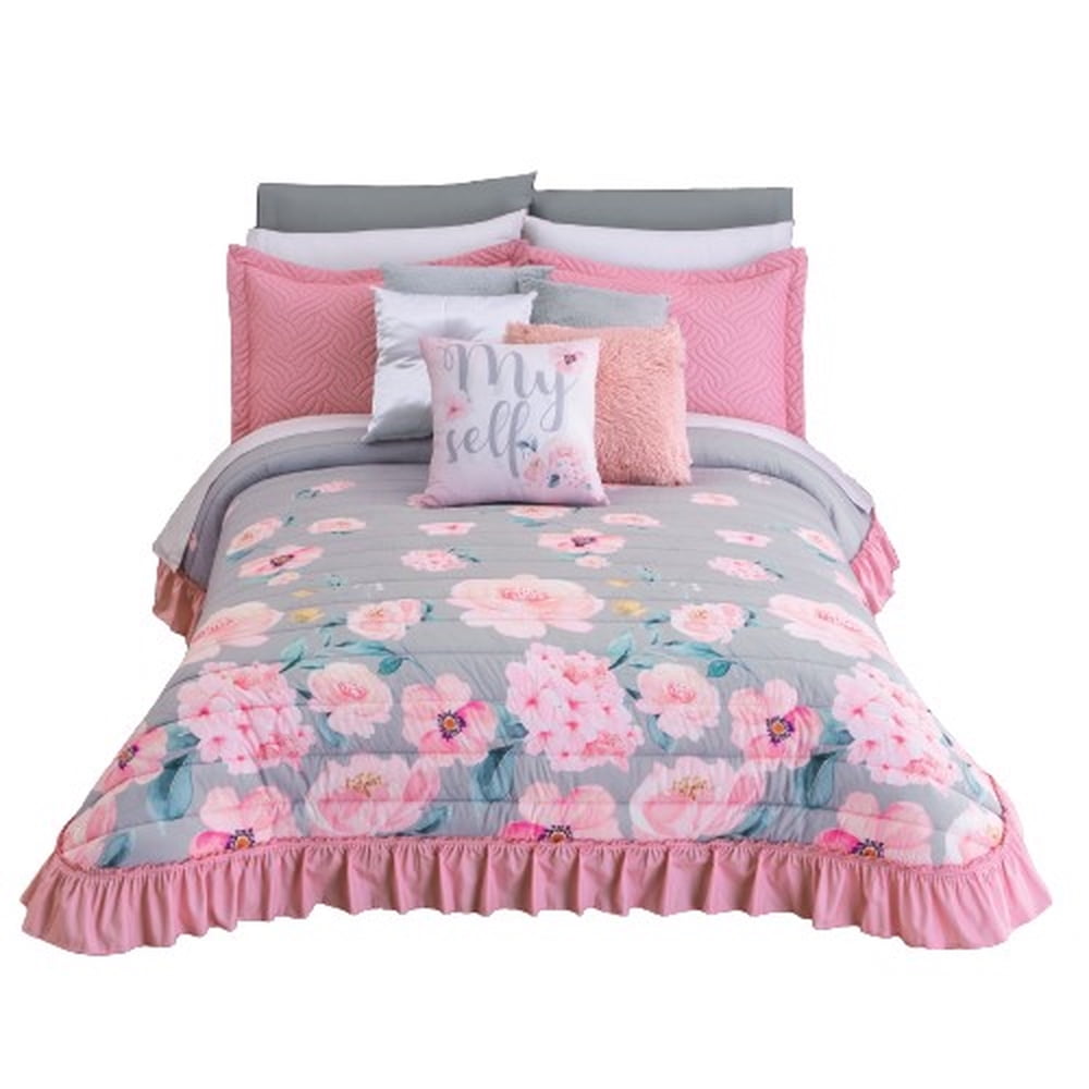 Colcha Individual Jully Rosa C/Cojín Colchas Concord Colchas Concord ...