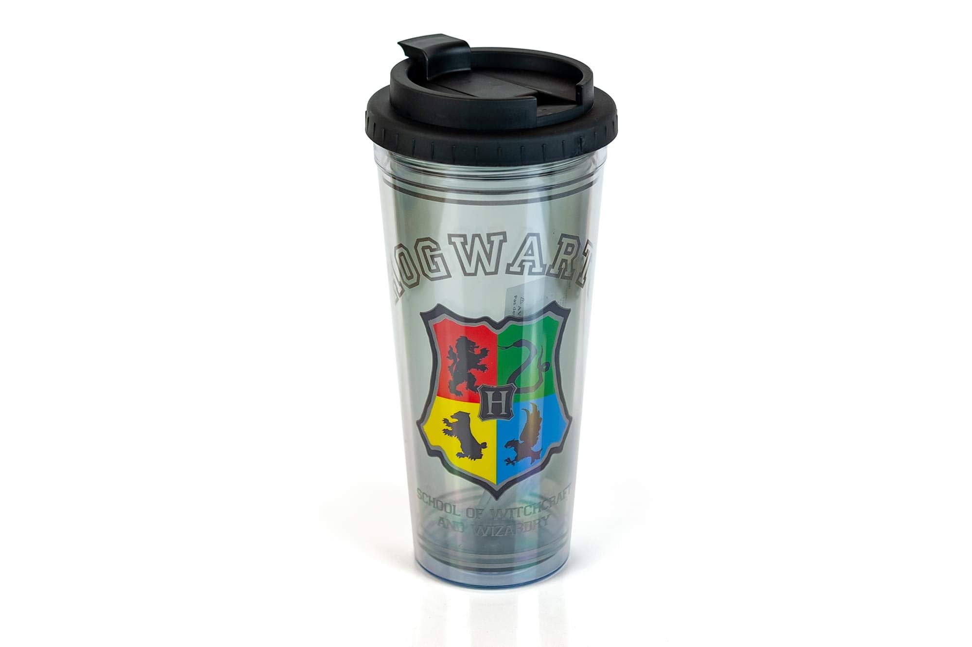 Taza de viaje plateada con el escudo de Harry Potter de Hogwarts de ...