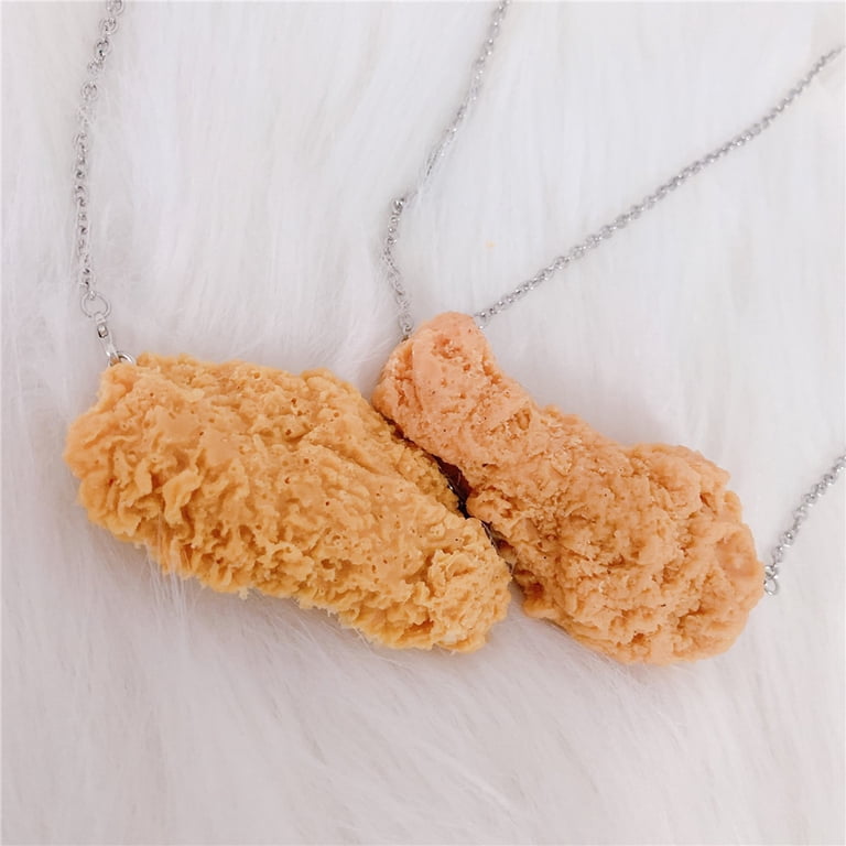 Fried Chicken Necklace COLORFUL BLING Fried Chicken Pendant Necklace ...