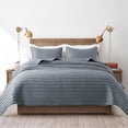 Blue Queen Size Quilt Bedding Sets with 2 Pillow Shams, Full ...