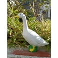 Begsfte 18cm Large White Goose Statue Resin Simulation Goose Yard ...