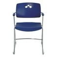 Safco Veer Flex Back Stack Chair with Arm - Blue Seat - Blue - 4 ...