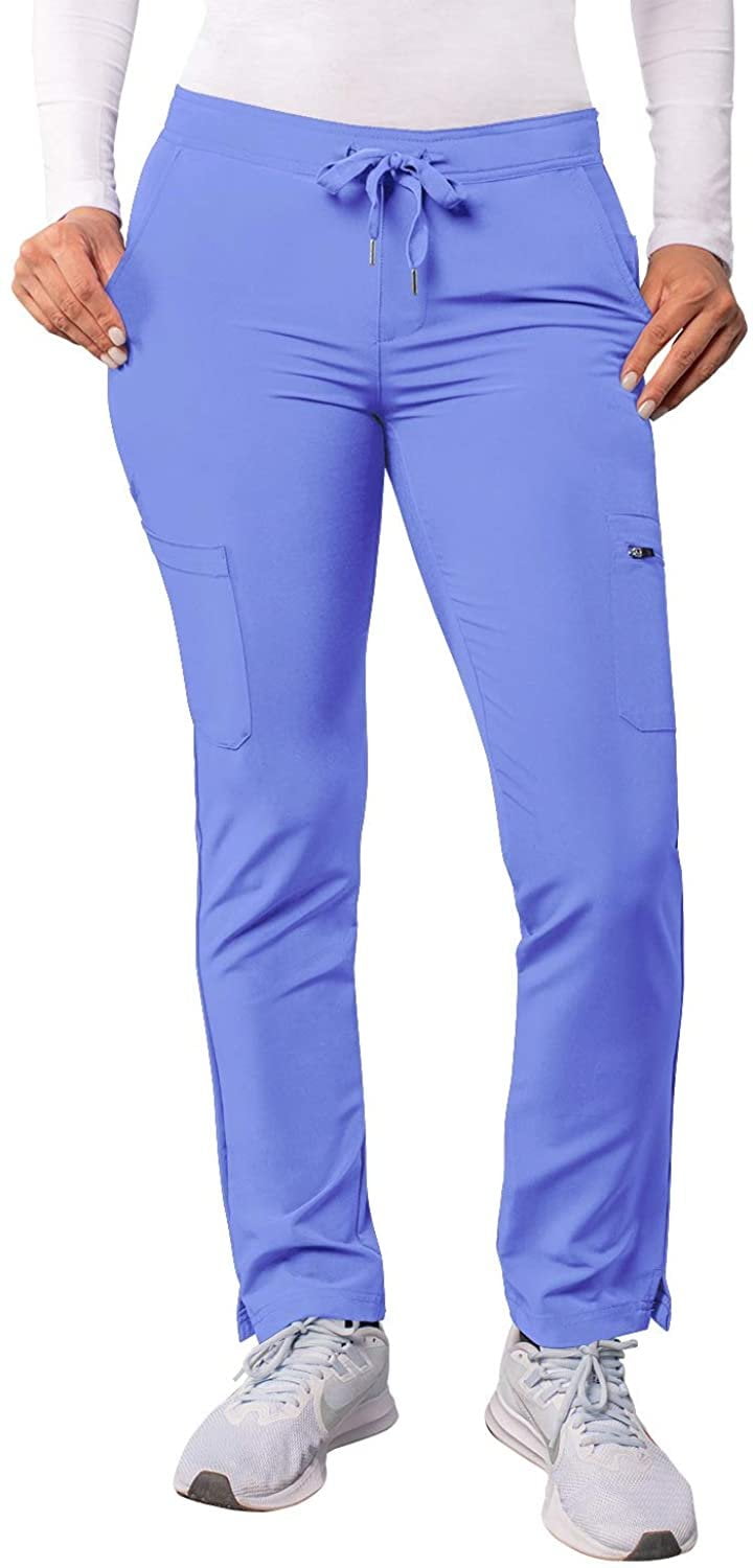 Adar Addition Scrubs for Women - Skinny Leg Cargo Drawstring Scrub ...