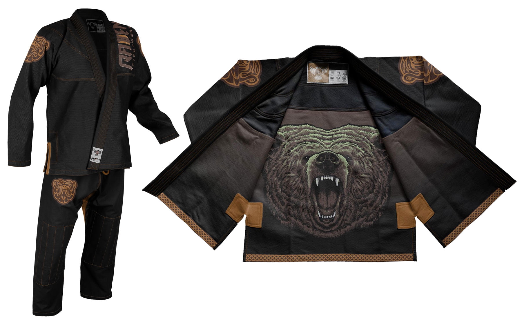 Raven Fightwear Men's Berserker Jiu Jitsu Gi Black A5 - Walmart.com