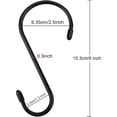 12 Pack 6 Inch Heavy Duty S Hooks, Black Vinyl Coated Non Slip Rust ...