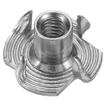 5/16"-18 Stainless T-Nuts, 50pcs, 304 Stainless Steel Four-jaw, Pronged ...