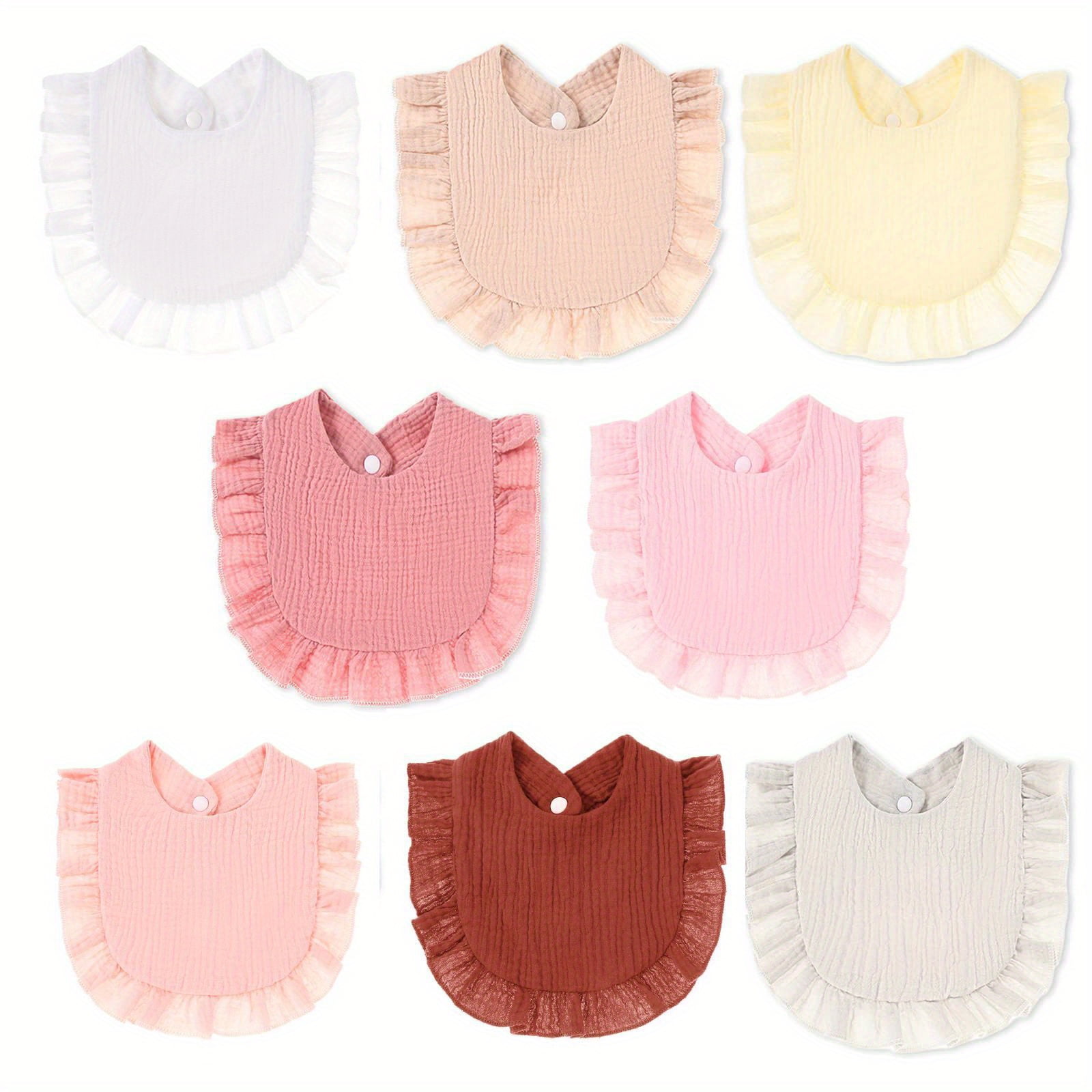 Click here for Qjuhung 8pcs Muslin Bibs Drool Soft Adjustable Cot... prices