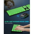 EDJO Wireless Keyboard and Mouse Combo, 7 Backlit Effects, Quiet Keys ...