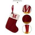 7-inch Red Knit Monogram Christmas Stockings,Personalized Initial ...