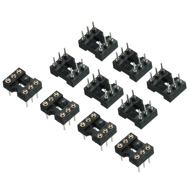 Uxcell DIP IC Chip Socket Adapter Round Pin 6P 2.54mm Pitch IC Socket ...