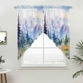 Mountain Tree Swag Valances for Windows 36 inches Long, Watercolor ...
