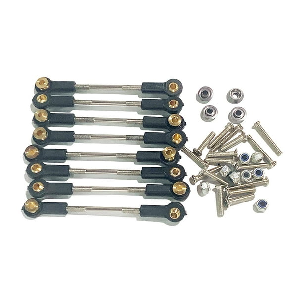 8 Pieces 1:12 RC Car Push Rod Spare Parts Pulling Steering Servo Link Rods Linkage Pull Rod for ...