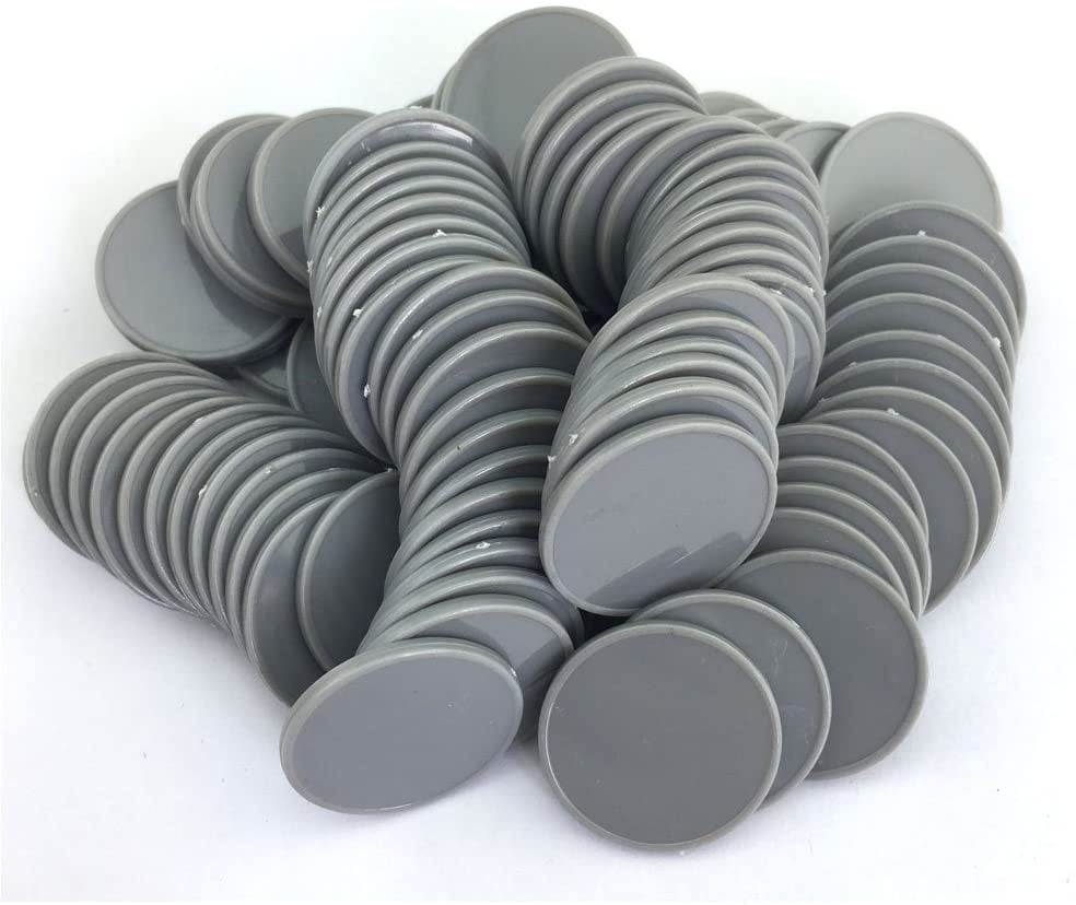 Set of 100 1 Inch Opaque Plastic Learning Counters Mini Poker Chips ...