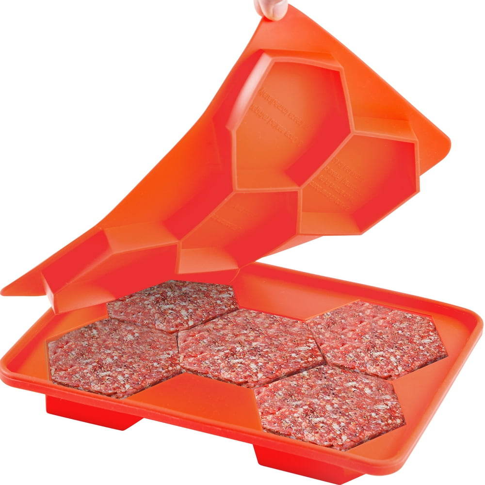 VEVOR Innovative Burger Patty Press Freezer 5-in-1 Burger Press and ...