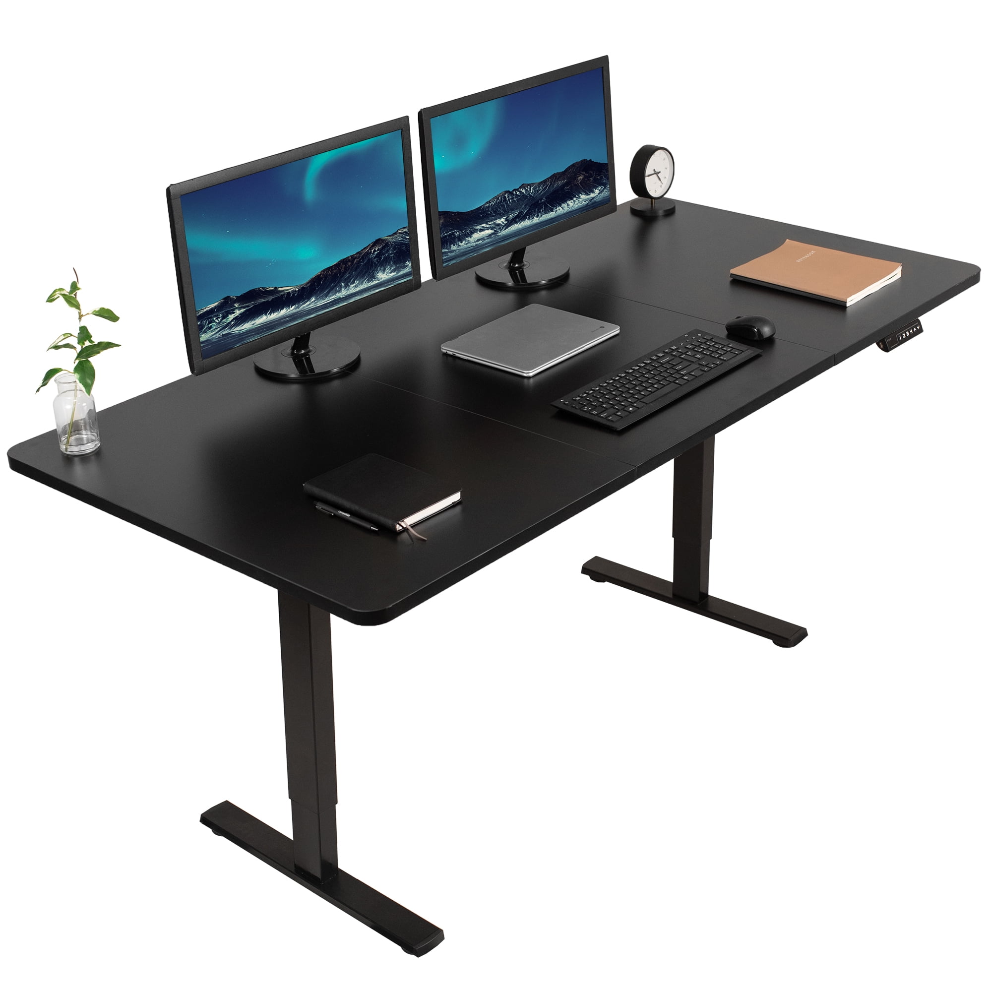 VIVO Electric 71” x 36” Stand Up Desk, Black Table Top, Black Frame ...