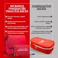 M2 BASICS Premium First Aid Kit (Includes 2 Mini Kits + Stylish Bag ...