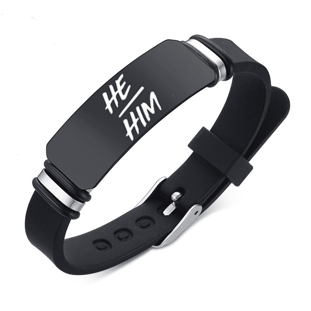 Pronouns He Him Nonbinary Gender Bracelet, He Him Pronouns NB Pride ...