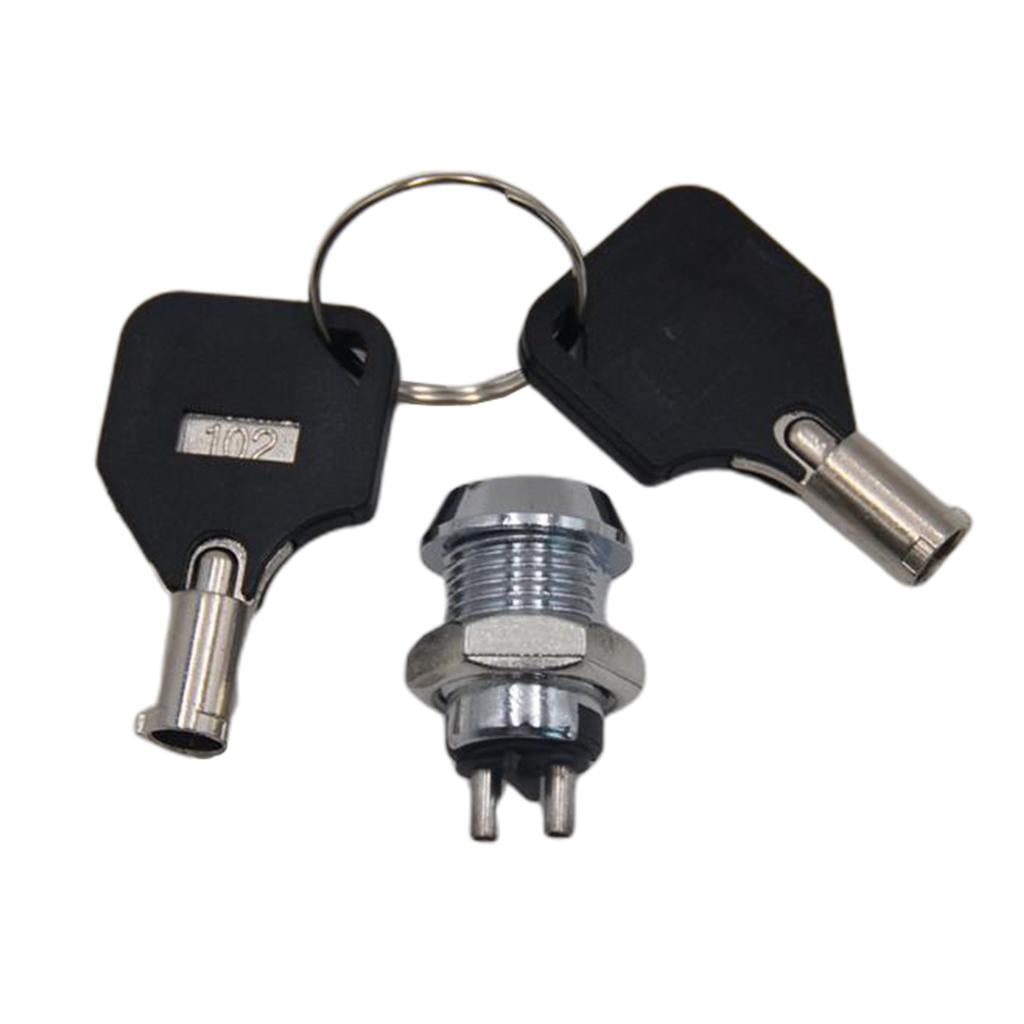 15mm Key Operated Barrel Switch 2 Position + 2 Barrel Keys 907A UK ...