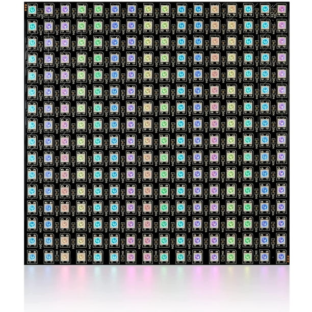 uertd WS2812B Panel RGB 5050SMD 16x16 256 Pixels Digital Flexible ...