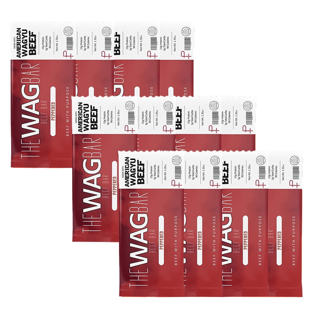 The WagBar Beef Bar made with American Wagyu Beef (Peppered, 1.35 Ounce ...