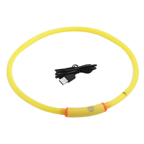 Ejoyous USB Rechargeable LED Pet Dog Collar Flashing Light Band Glow ...