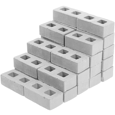 MLINS Miniature Bricks for Decoration Grey Pottery Clay Perfect for ...