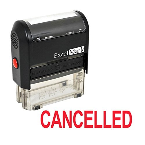 CANCELLED Self Inking Rubber Stamp - Red Ink - Walmart.com - Walmart.com