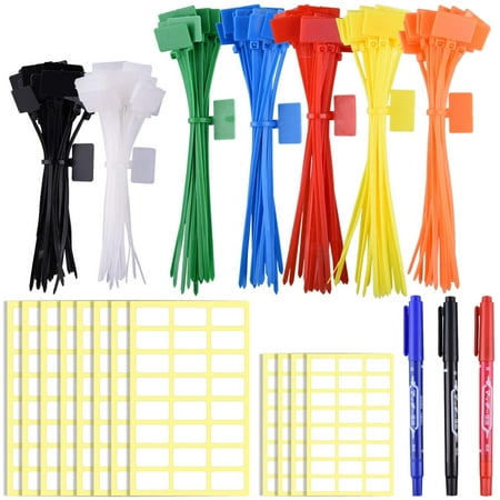 160 Pieces Zip Tie Tags Colorful Zip Tie Labels in 4/6 Inches Self ...