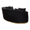 Raven Sofa in Black Suede Velvet by Diamond Sofa - Walmart.com