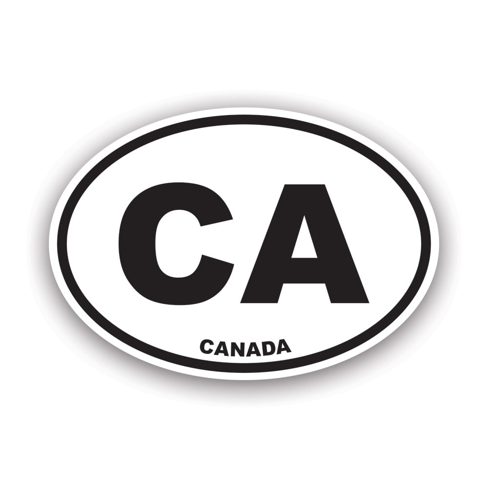 Canada Oval Sticker Decal - Self Adhesive Vinyl - Weatherproof - Made ...