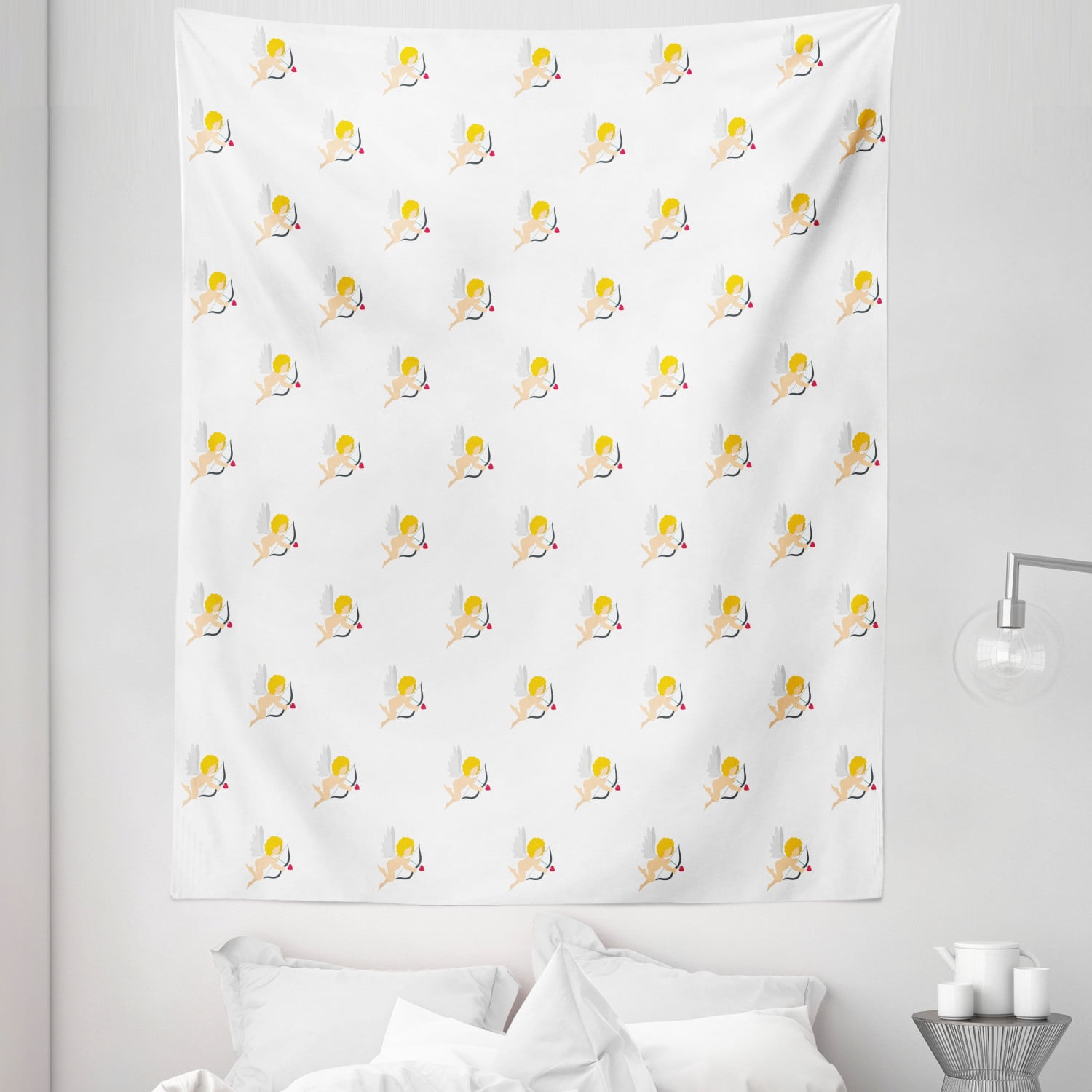 Angel Tapestry, Cupid Pattern Amour Love Arrow Mythic Romance Angels ...