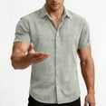 Bosfbaoi Plus Size Shirts For Men Textured Short Sleeve Men's Shirts ...