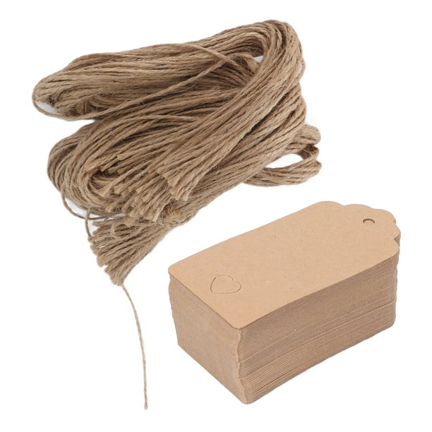 Kraft Paper Gift Tags, Kraft Paper Pre Punched 100 Pieces Paper Tags ...