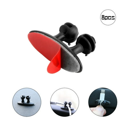 TiooDre 8Pcs Auto Car Adhesive Wire Clip Cable Clasp for Charger Line ...