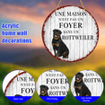 Acrylic Round Hanging Ornament, Rottweiler French Quote Farmhouse ...