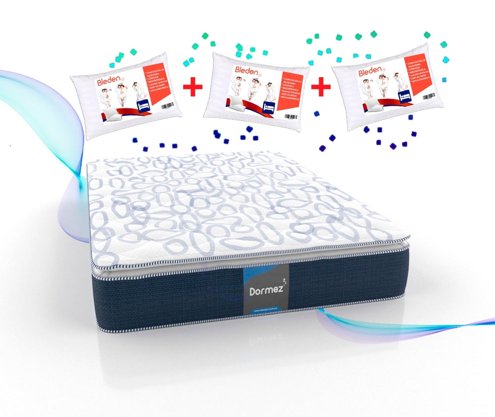 Colchón Dormez King Size + 3 Almohadas Standart Ortopédico Cloud ...