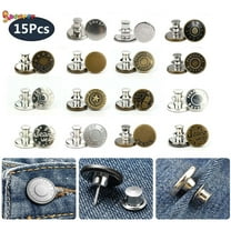 Spencer 15Pcs Jeans Button Replacement, No Sew Instant Metal Tack ...