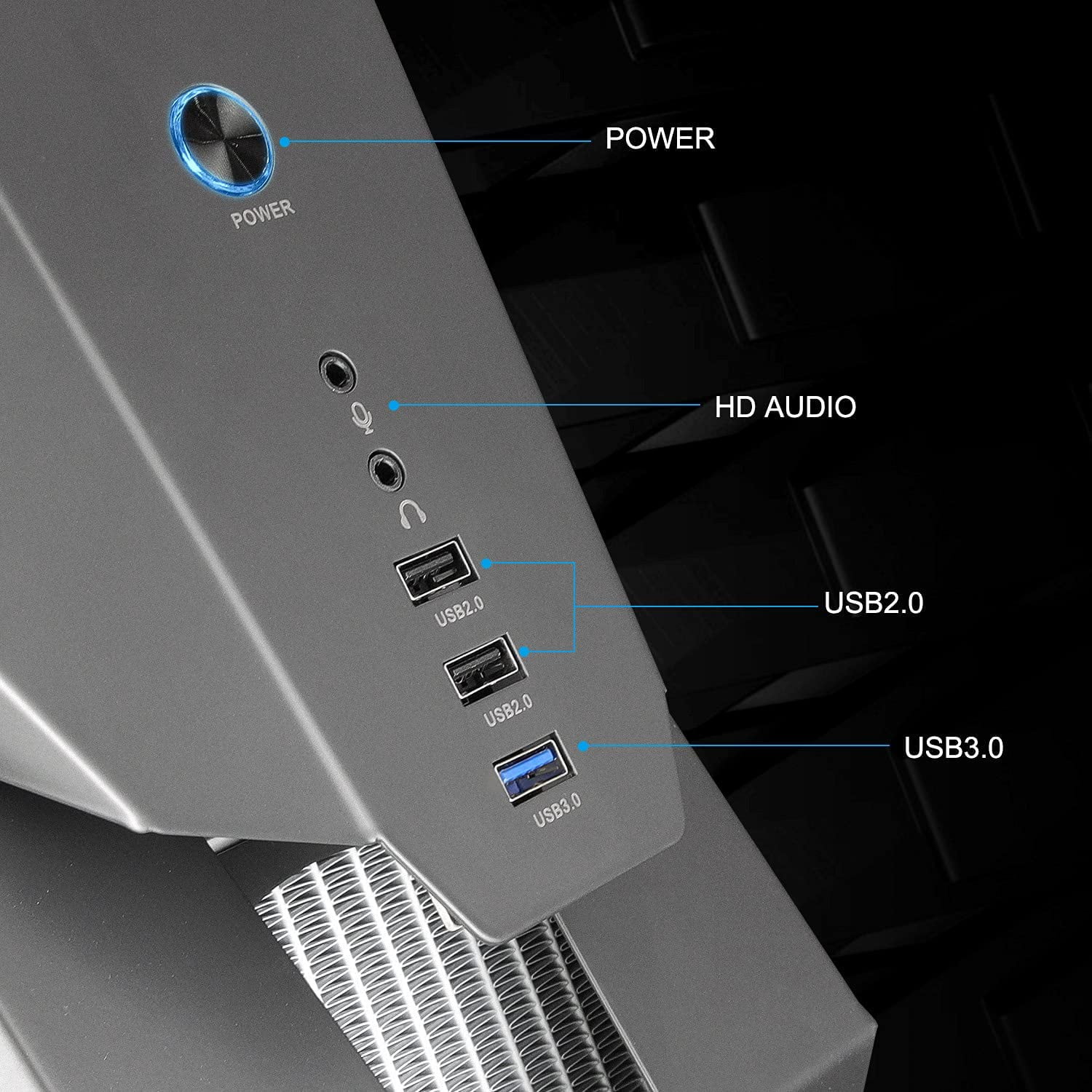 Buy Vetroo K1 Pangolin Mid-Tower ATX PC Gaming Case, Dual Tempered ...