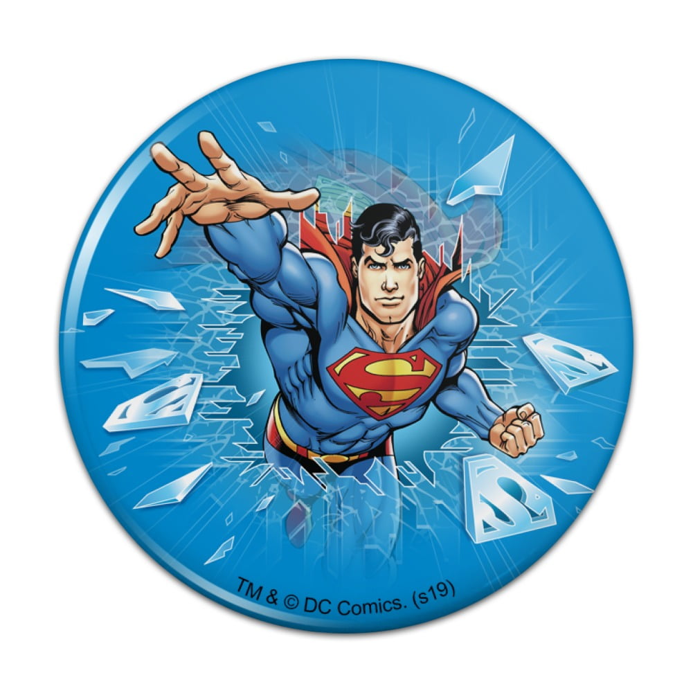Superman Breaking the Ice Kitchen Refrigerator Locker Button Magnet ...