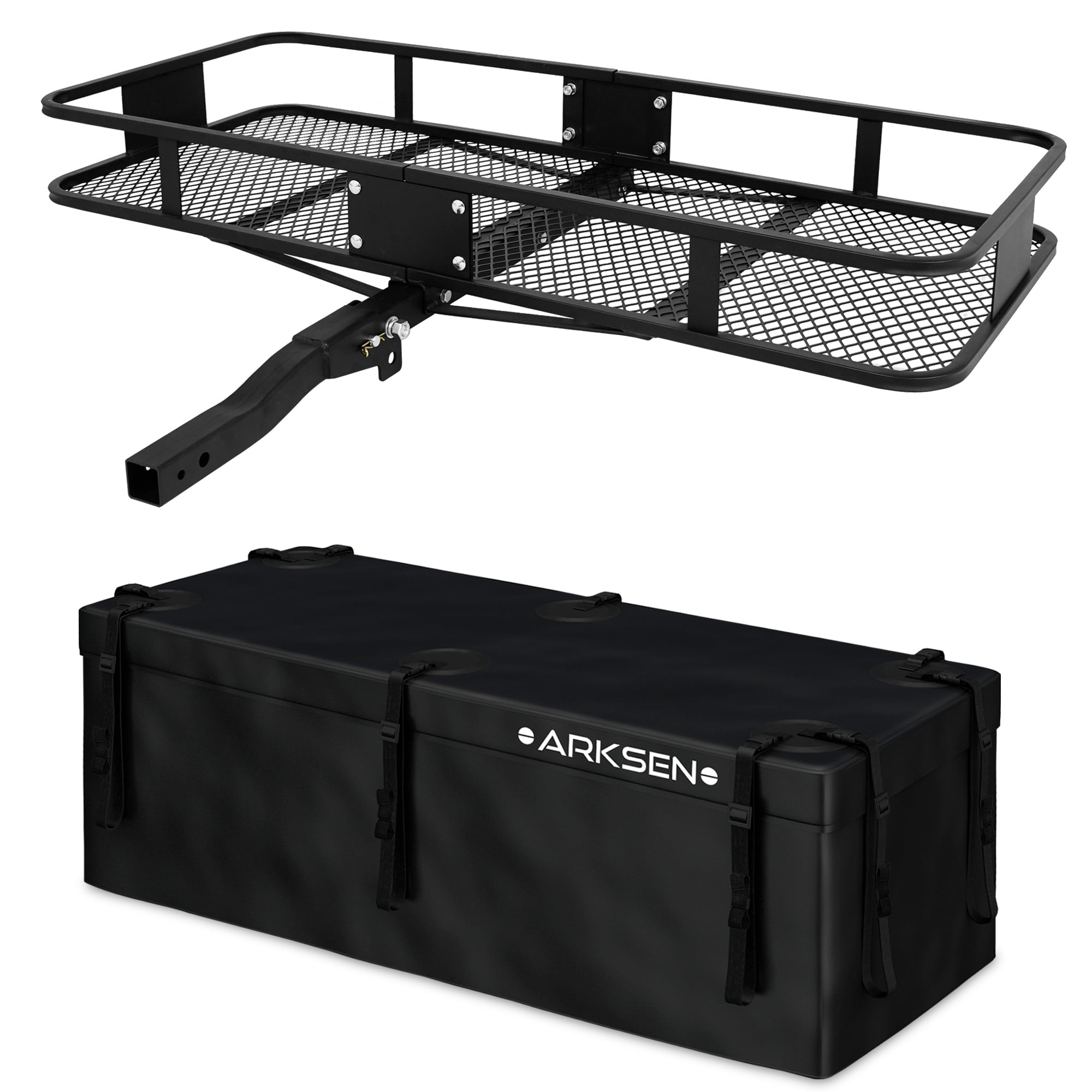 ARKSEN Heavy Duty Angled Cargo Carrier Tow Hitch with Waterproof Bag ...