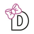 Threadart Machine Embroidery Designs - Bow Alphabet (1) - Walmart.com