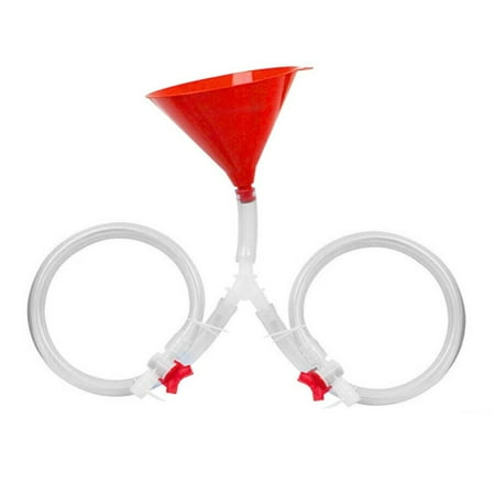 Drinks Funnel with Leak-proof Valve Long Double Tube Bar College Party ...